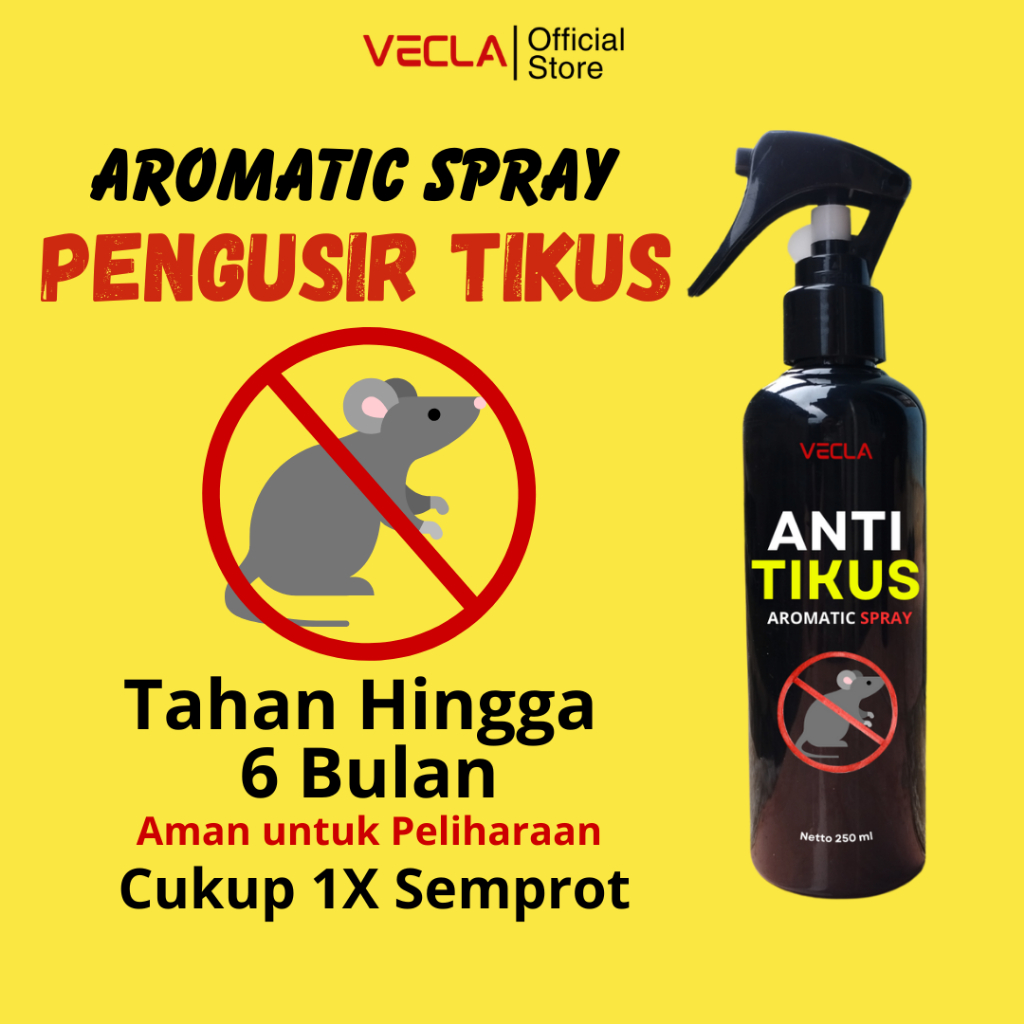 Jual VECLA Semprotan Pengusir Tikus Aromatic Spray Anti tikus ampuh 250 ...