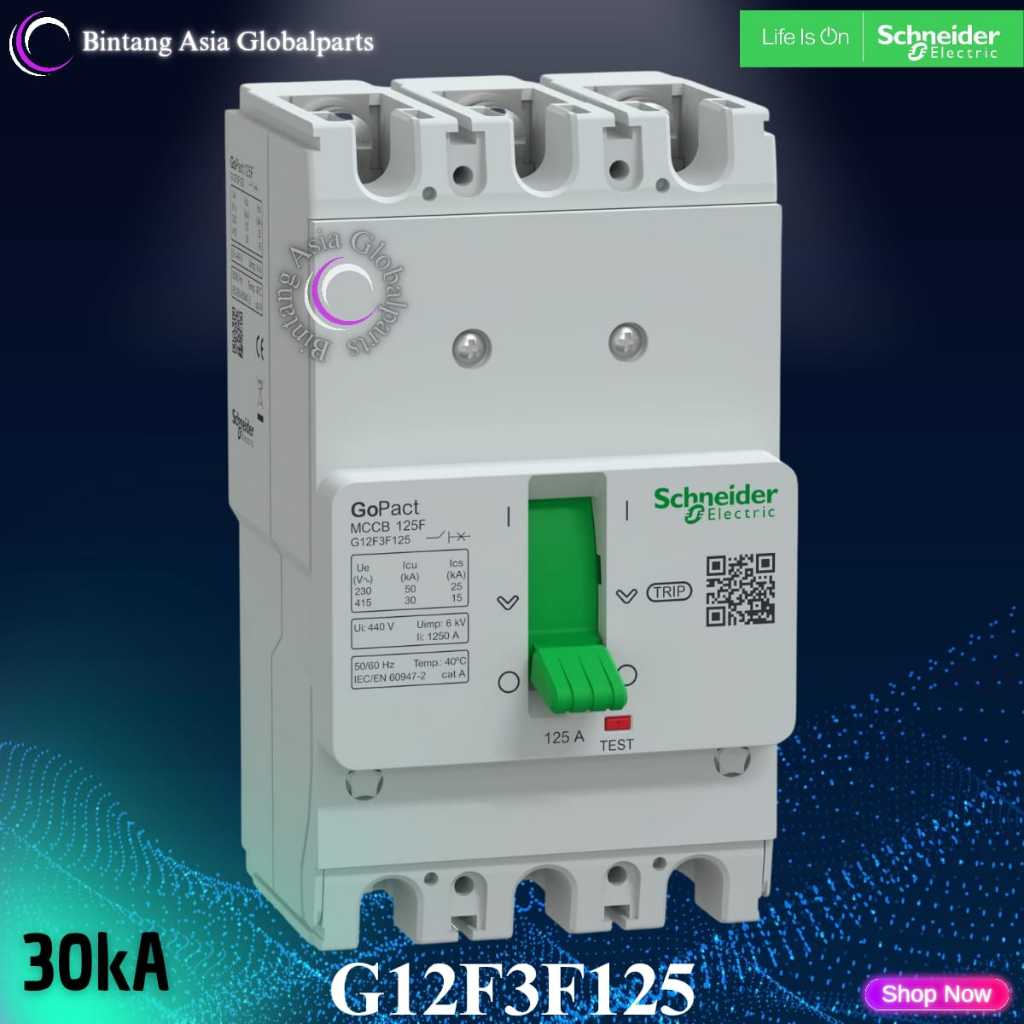 Jual MCCB 3p 125a Schneider Gopact Original / MCCB 3 Phase 125 Ampere ...