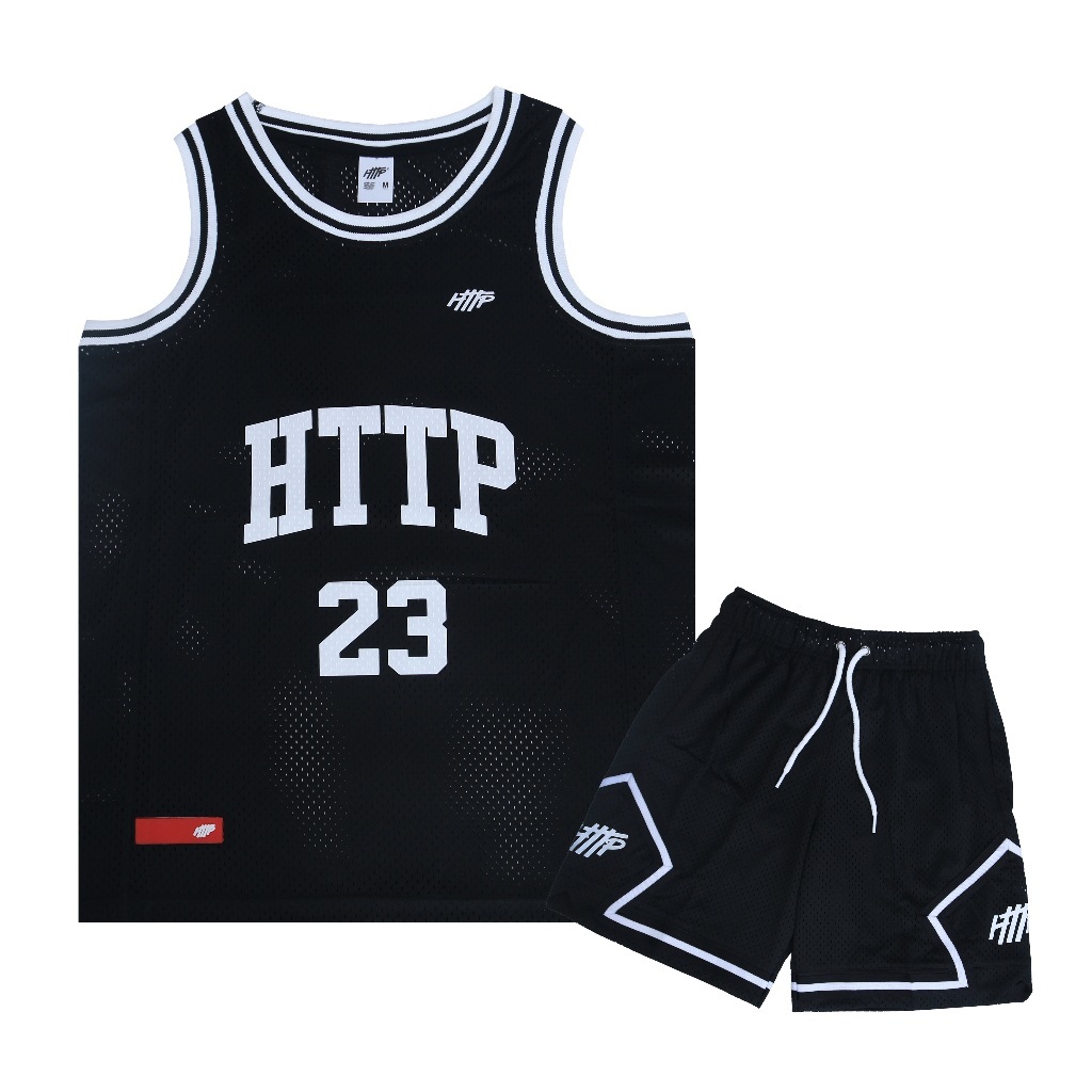 Jual HTTP - Larry Alen - Bundling One Set Jersey Mesh Sporty Black Pria ...