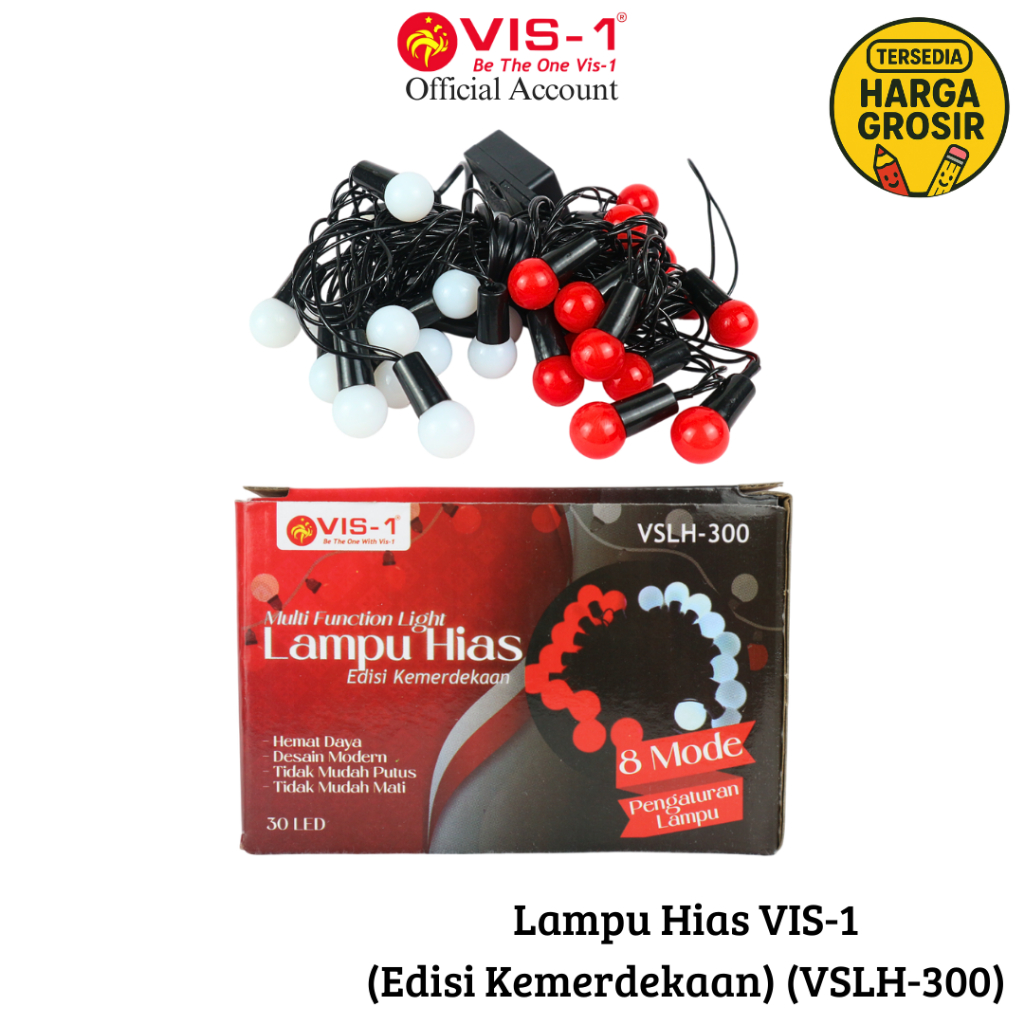 Jual VIS-1 - Lampu Hias Bentuk Anggur Bulat Edisi Kemerdekaan VSLH-300 ...