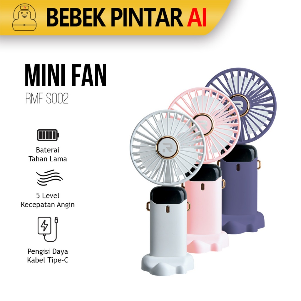 Jual Ripple Kipas Angin Portable Mini Fan Kipas Kecil Portable LED ...