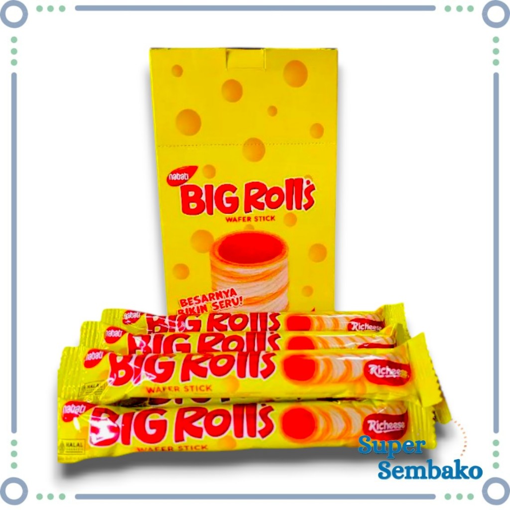 Jual SNACK MAKANAN RINGAN WAFER STIK RICHEESE NABATI BIG ROLLS RASA ...