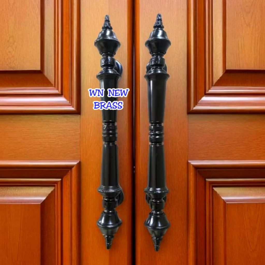 Jual Handle Pintu / Gagang Pintu Rumah Pagar Kuningan Motif Cemara 48 ...