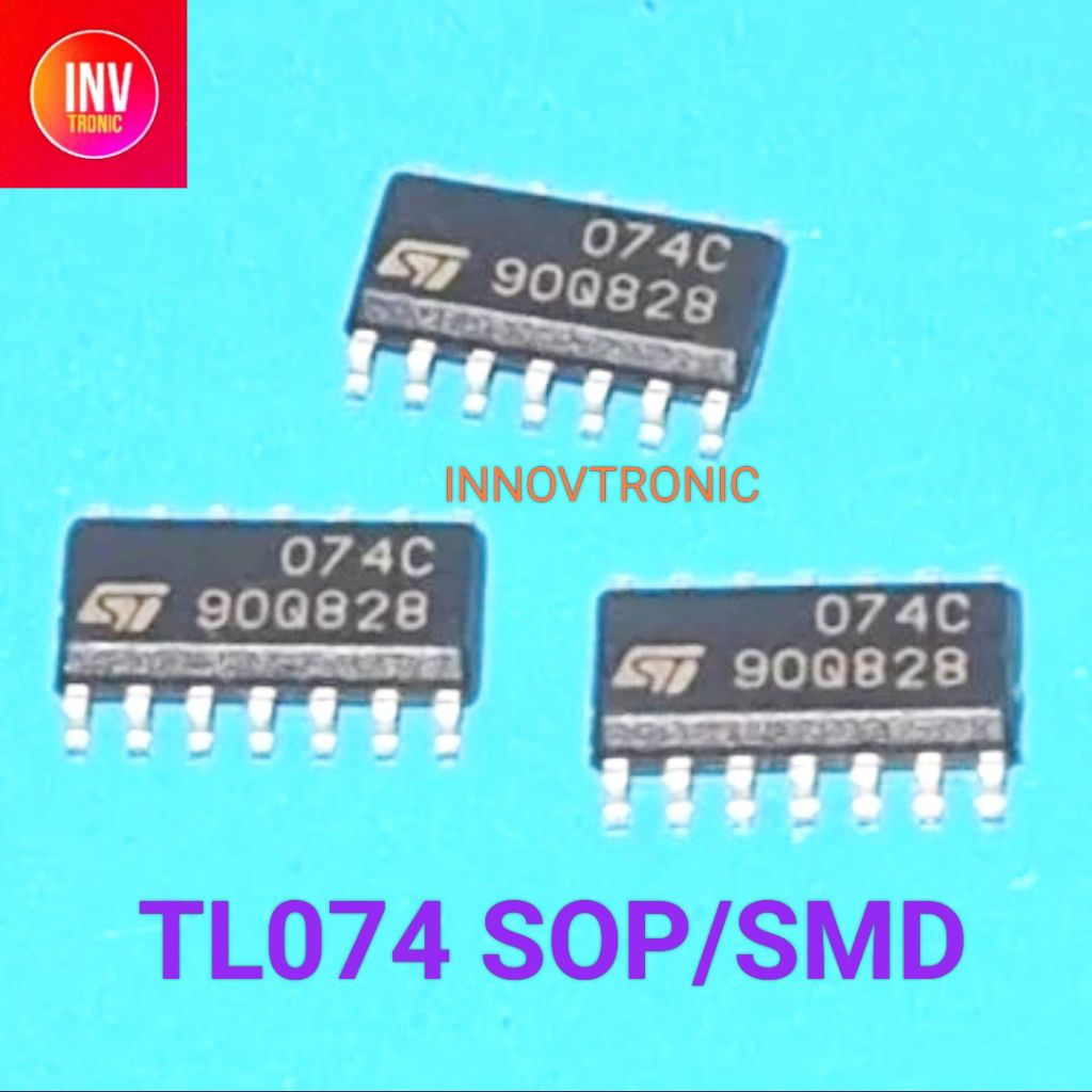 Jual TL074 SOP SMD 14 Pin High Quality IC Low Noise J-FET Input TL-074 ...