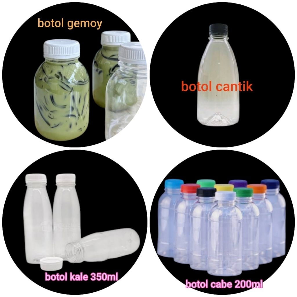 Jual READY botol Cabe 200 ml, Botol Cantik, Botol Pier Bowl, Botol Kick ...