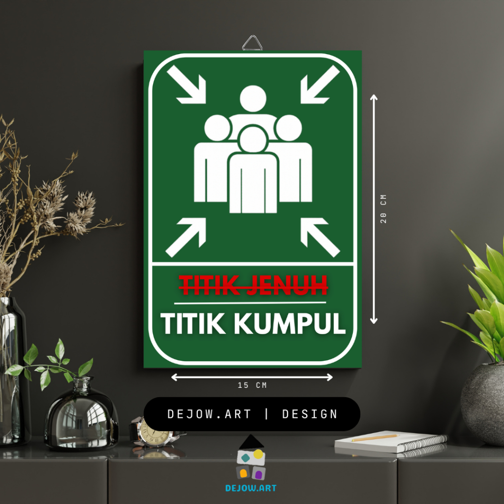 Jual poster titik kumpul (15×20cm) hiasan dinding mdf 6mm walldecor ...