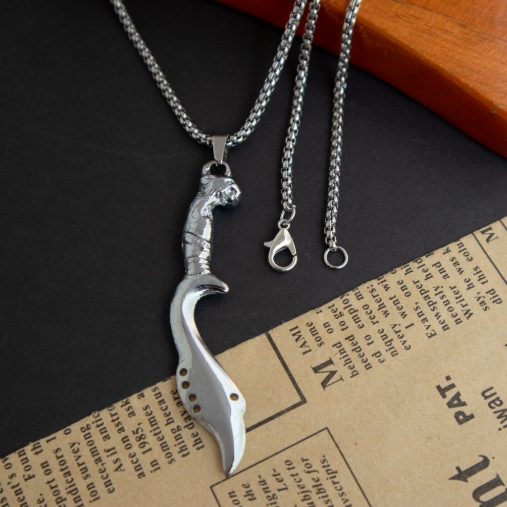 Jual Kalung Rantai Liontin Kujang Aksesoris Pria Elegan Dengan Desain ...