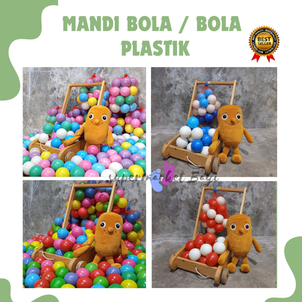 Jual Bola Mandi Polos Warna Glossy Isi 25pc / MANDI BOLA / MAINAN MANDI ...