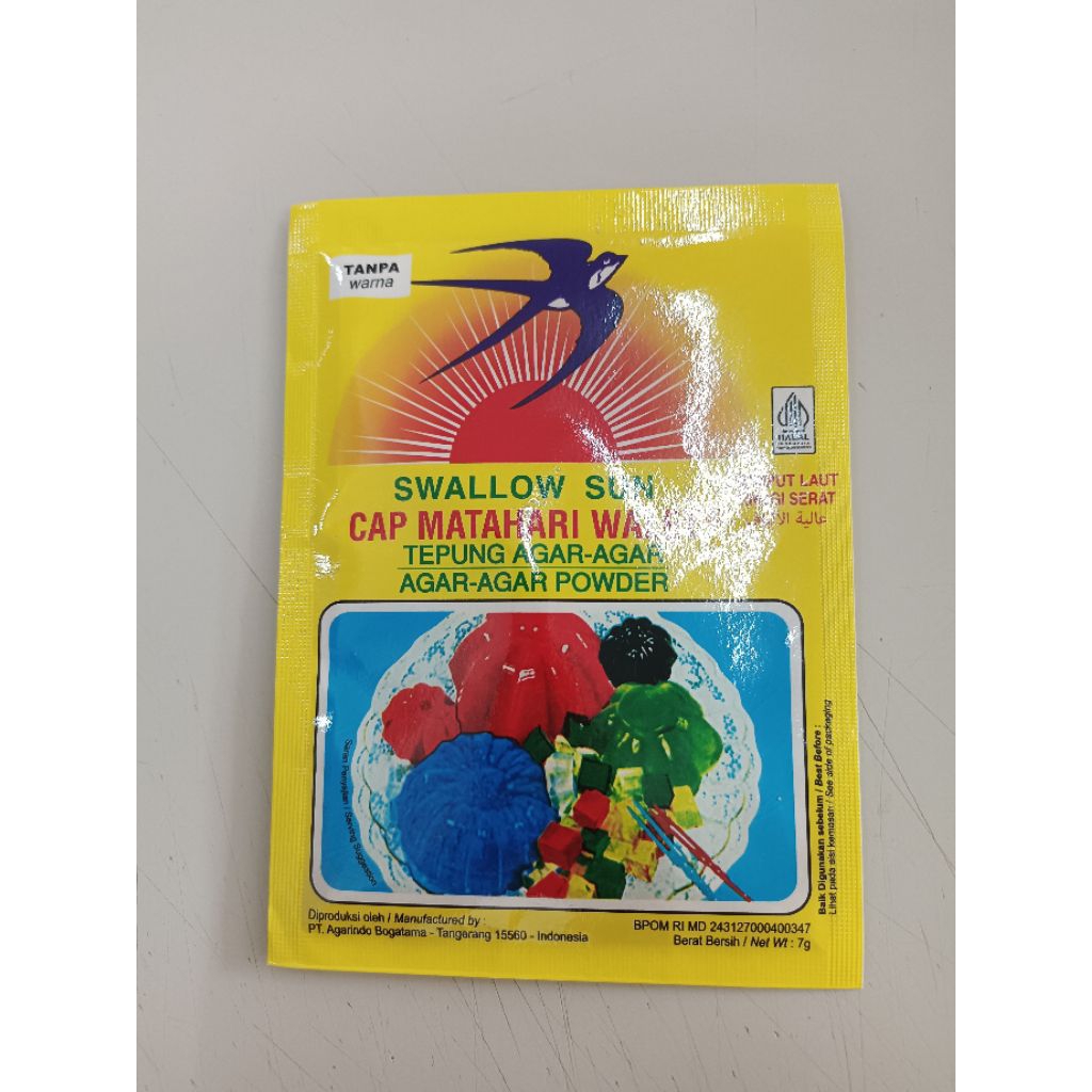 Jual AGAR AGAR SWALLOW TANPA WARNA MATAHARI WALET 7GRAM | Shopee Indonesia