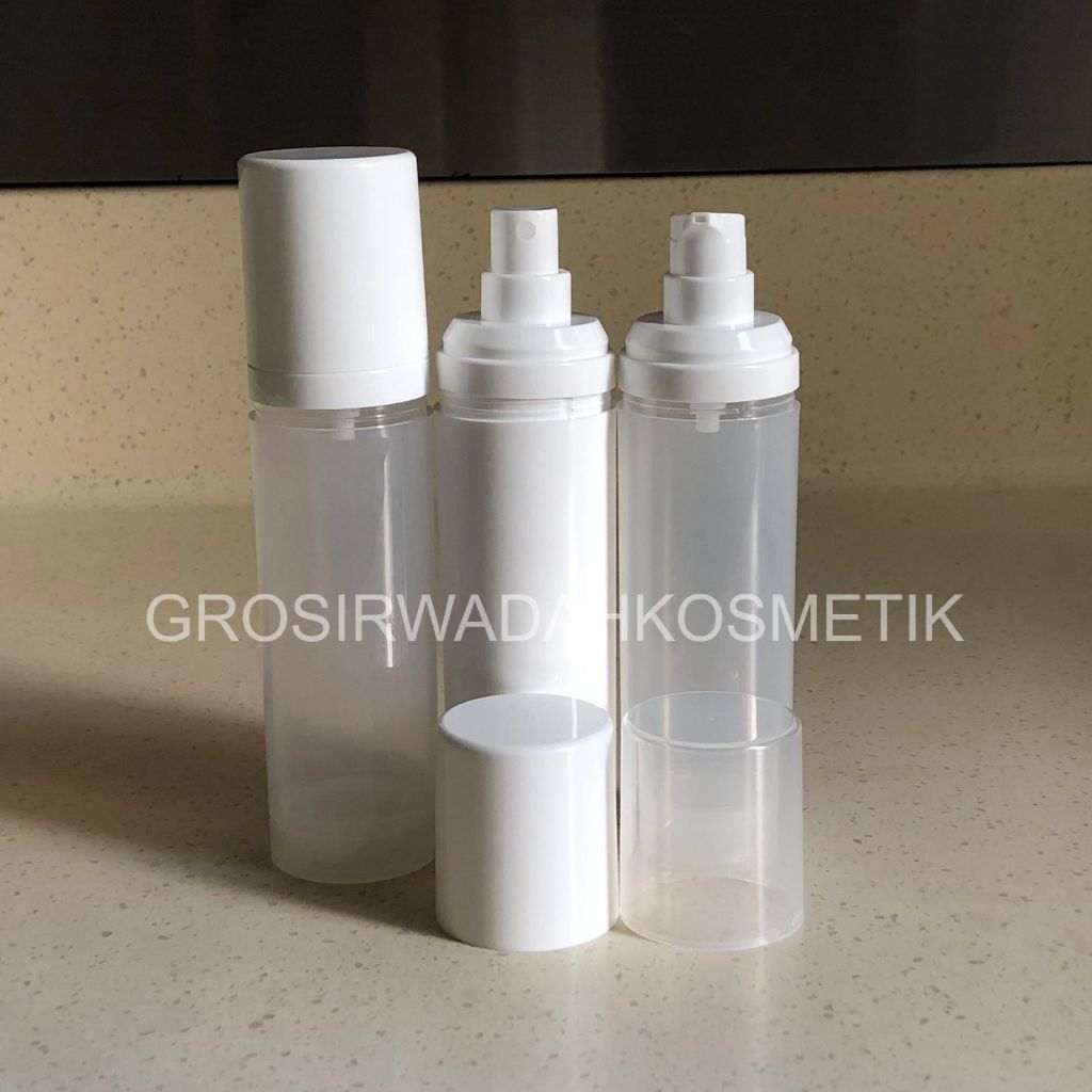 Jual [BISA ECERAN] Botol Airless 100ml Botol Serum Airless Pump Spray ...