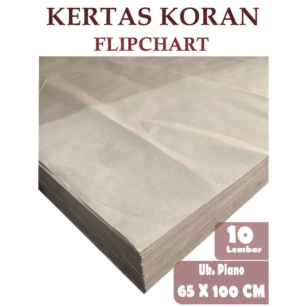 Jual KERTAS KORAN/STENSIL/FILPCHART 55 GSM UK 65 X 100 CM , 10 LEMBAR ...