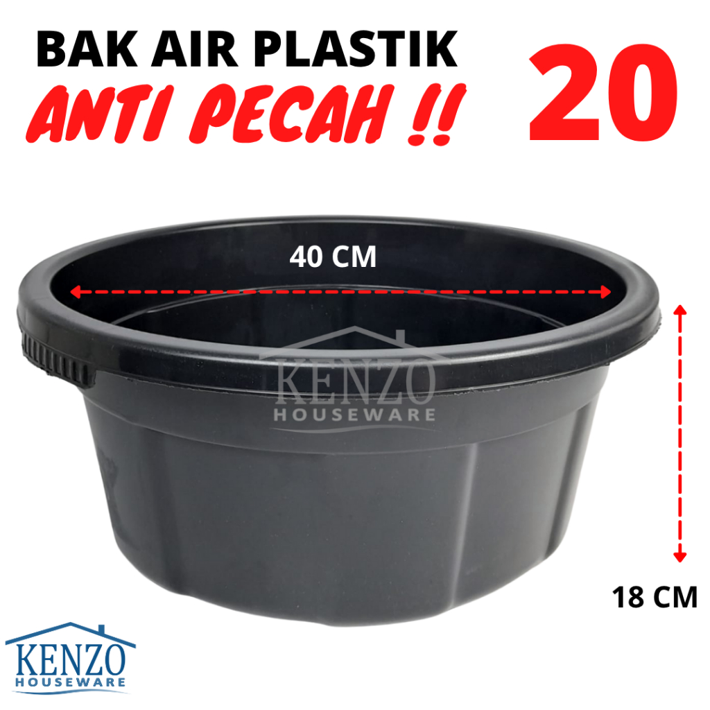 Jual Baskom USA 20 HITAM TABITHA Plastik Ember Cuci Baju 20 Liter Bak ...