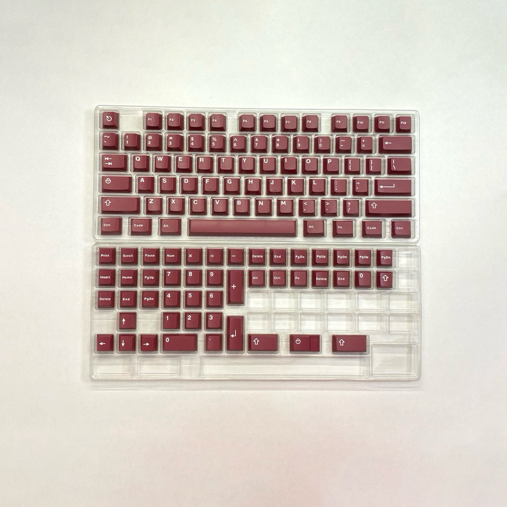 Jual Maroon Keycaps mechanical keyboard no tray ex display | Shopee ...