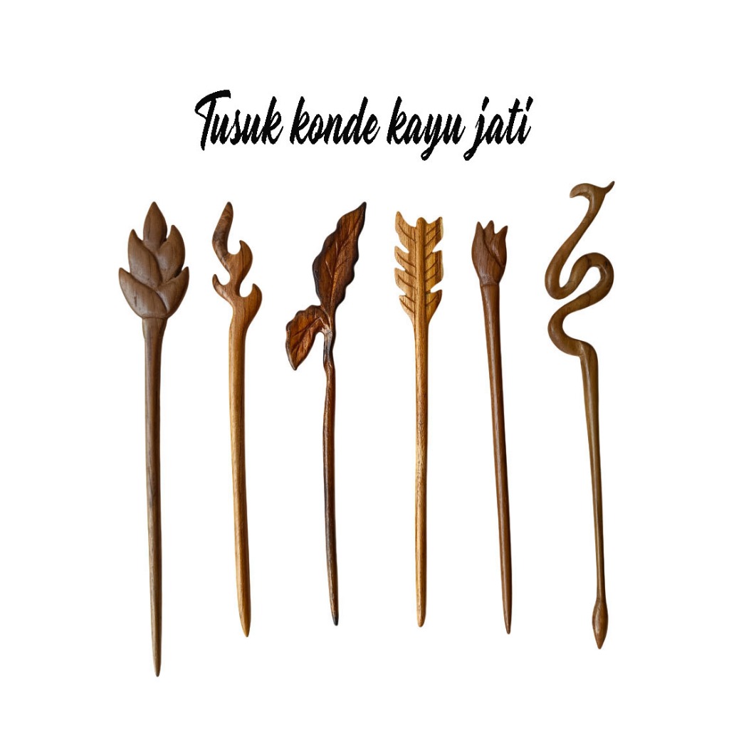 Jual Tusuk konde kayu jati premium/unik | Shopee Indonesia