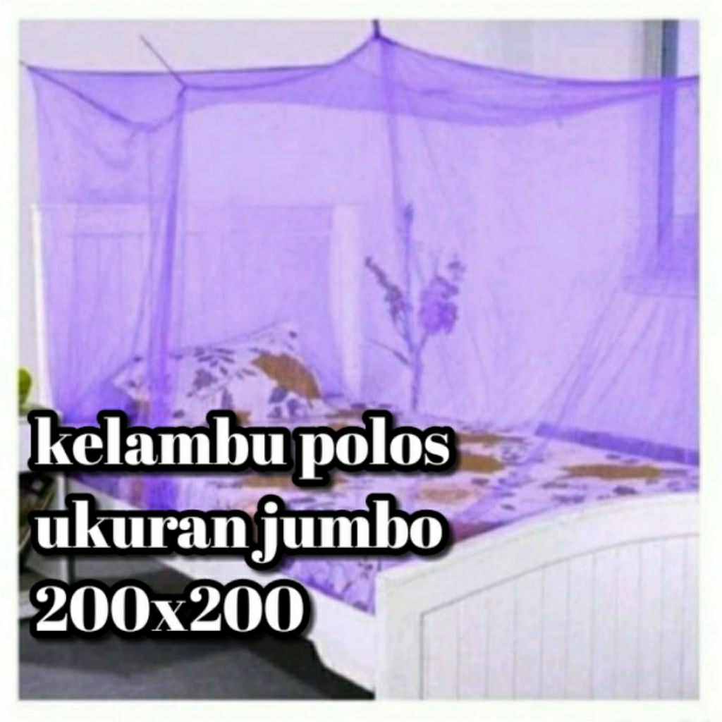 Jual kelambu anti nyamuk ukuran jumbo 200x200 kelambu polos 200x180 ...