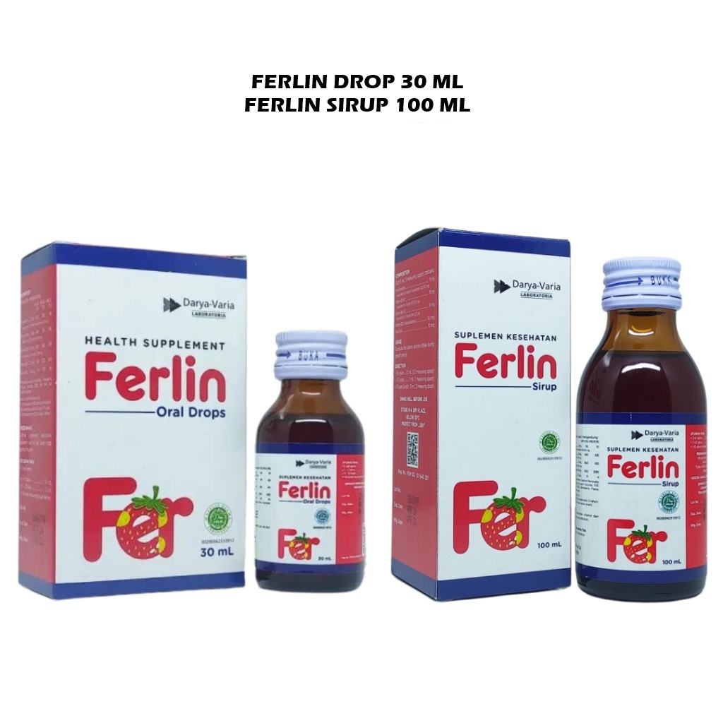 Jual FERLIN SIRUP 100 ML/ FERLIN DROP 30 ML/ VITAMIN PERTUMBUHAN ANAK ...