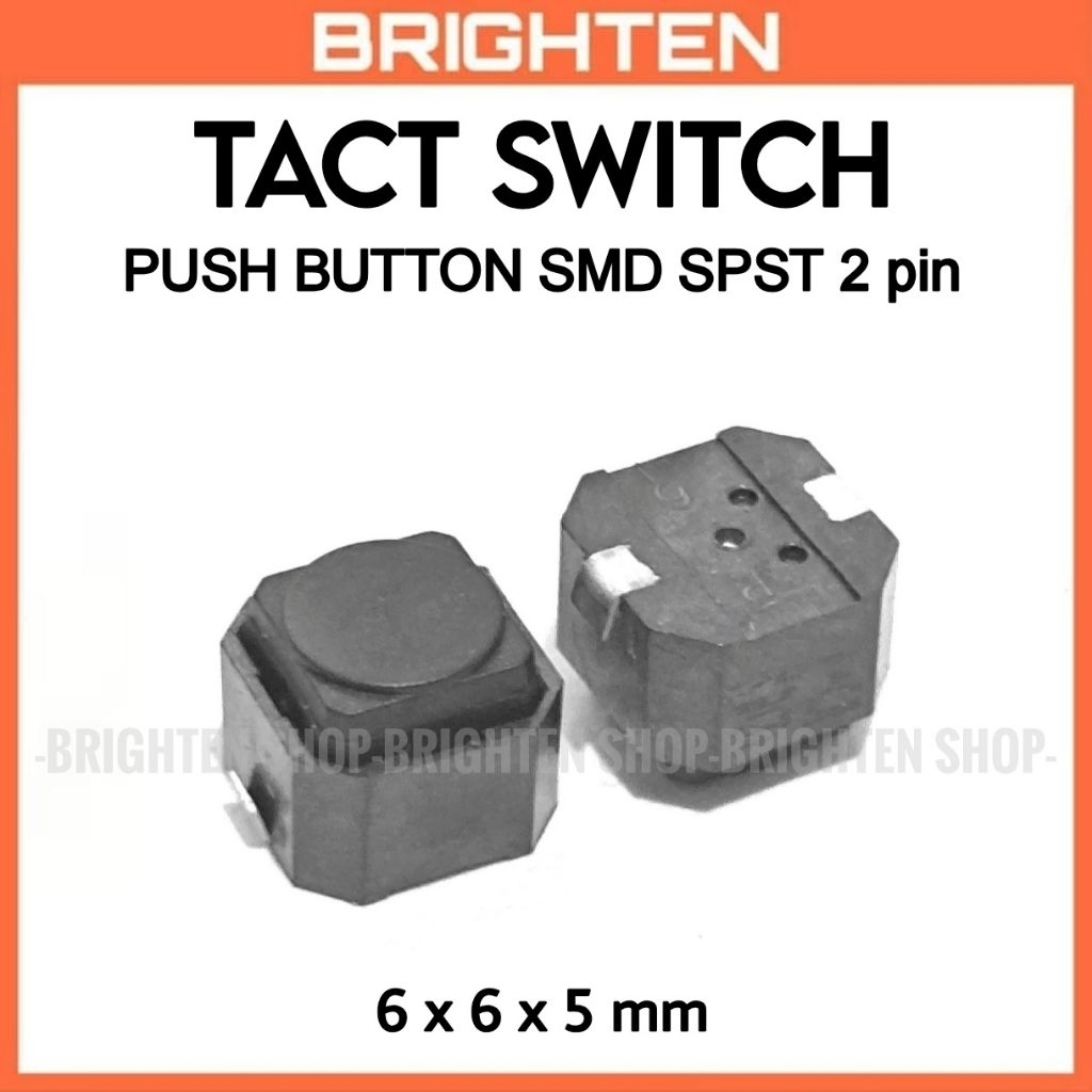 Jual Tact Switch Push On SPST 2 pin SMD Tactile Button Silent Momentary ...