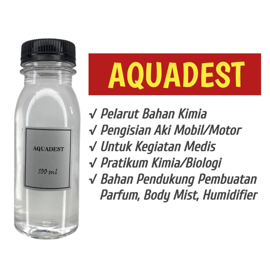 Jual AQUADEST AQUADES AKUADES AIR SULING 100ML | Shopee Indonesia