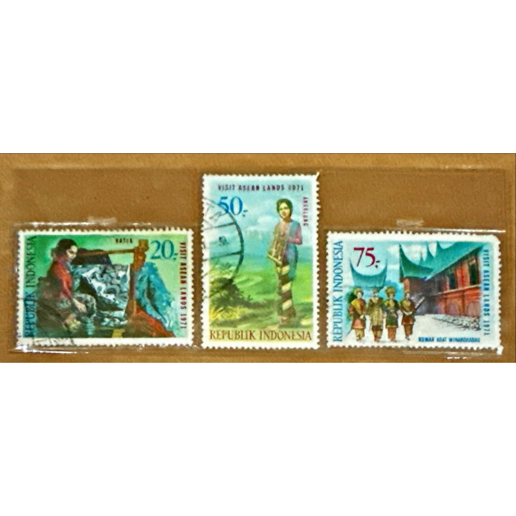 Jual (BA) PRANGKO INDONESIA 1971 VISIT ASEAN LANDS 3V COMPLIT SET USED ...