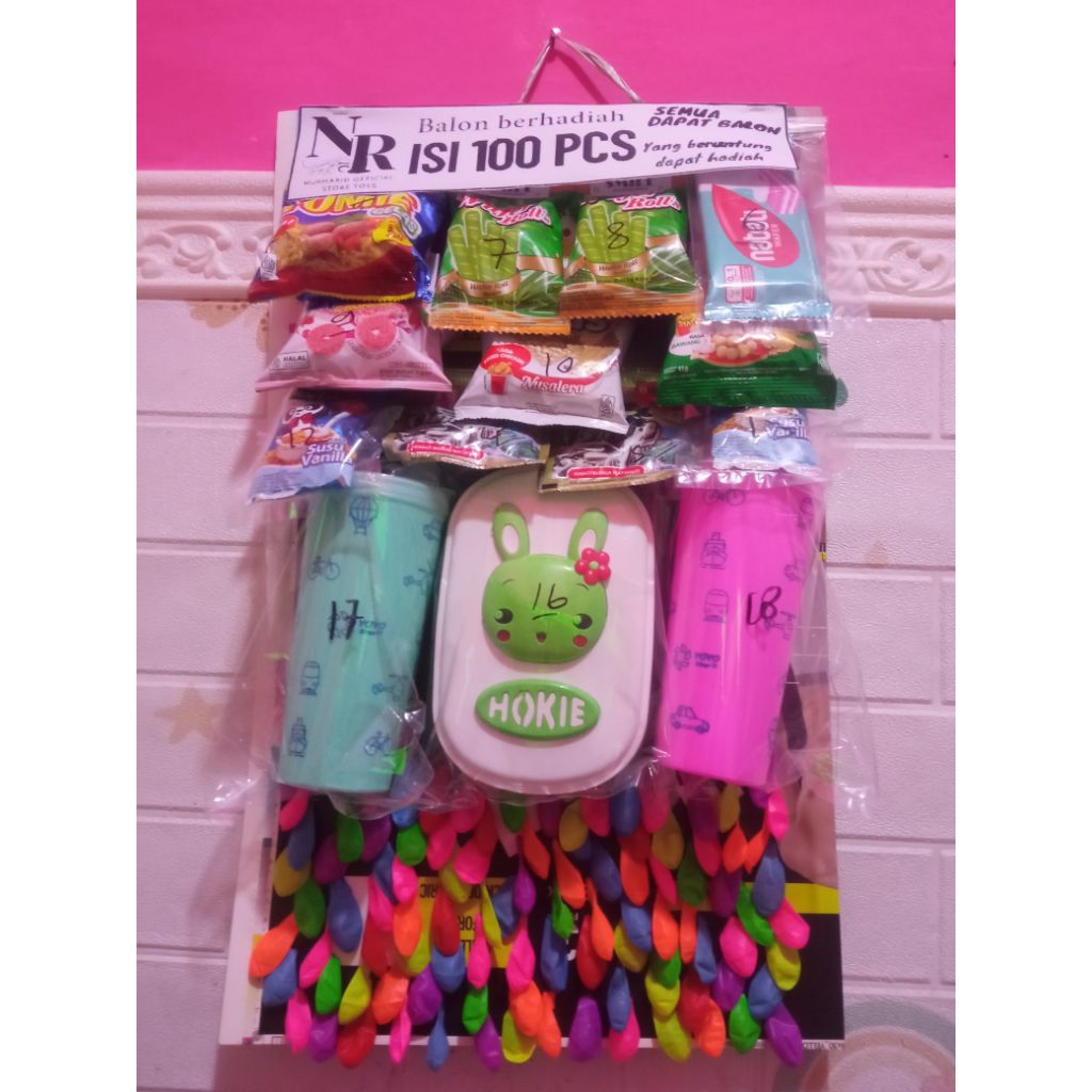 Jual Mainan balon berhadiah isi 100 pcs NR08 | Shopee Indonesia