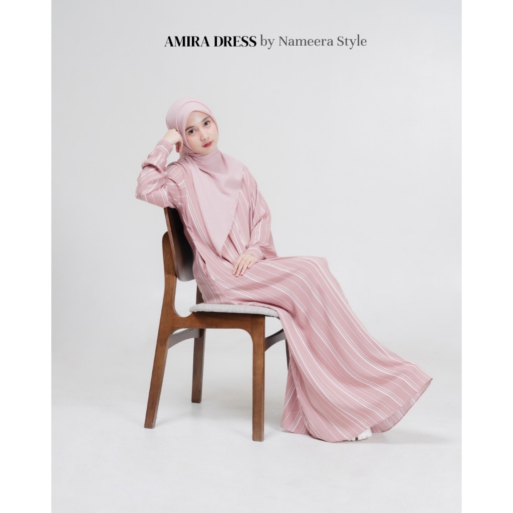 Jual Nameera Style - Amira Dress | Gamis Rayon | Salur | Busui Friendly ...