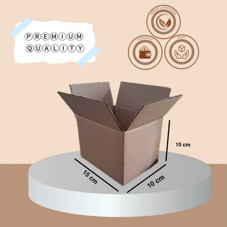 Jual kardus box polos dus karton box packing kemasan 15 x 10 x 10 cm ...