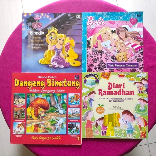 Jual Paket 4 buku anak: DISNEY PALACE PET + BARBIE + DONGENG BINATANG ...