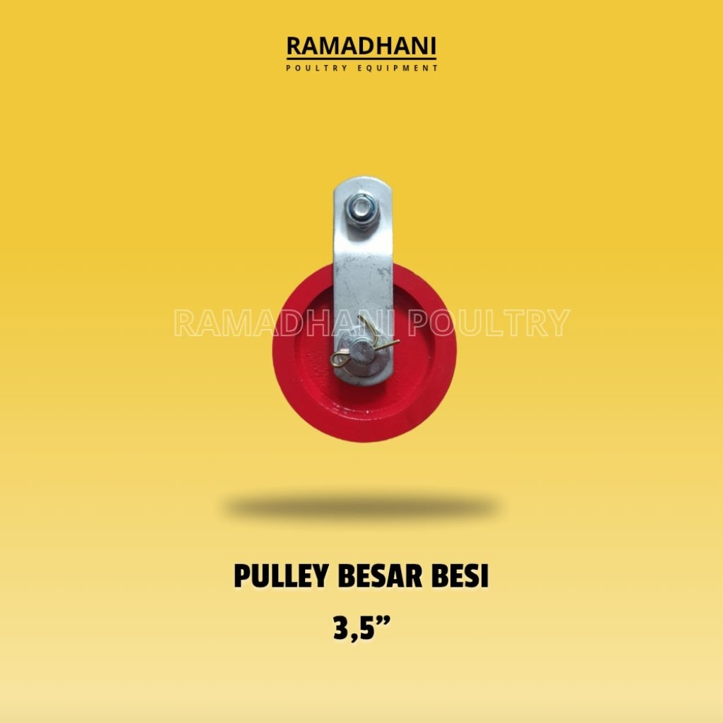 Jual Pulley Puly Besar 3,5 Inch Besi Pulley Tirai Kandang Terpal ...