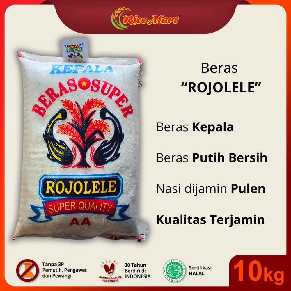 Jual BERAS CAP ROJOLELE SUPER 10 Kg | Shopee Indonesia