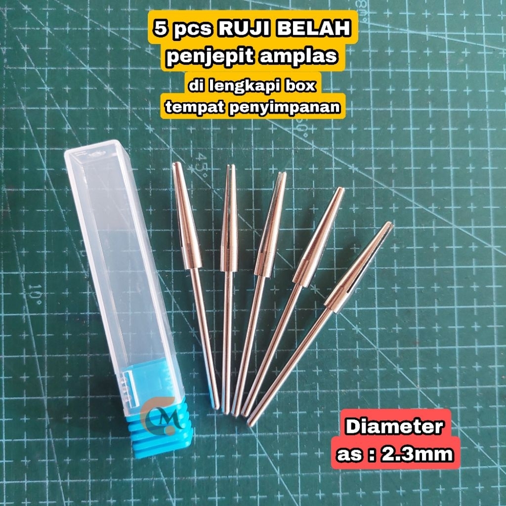 Jual 5 pcs ruji belah penjepit amplas ukuran as 2.3mm | Shopee Indonesia