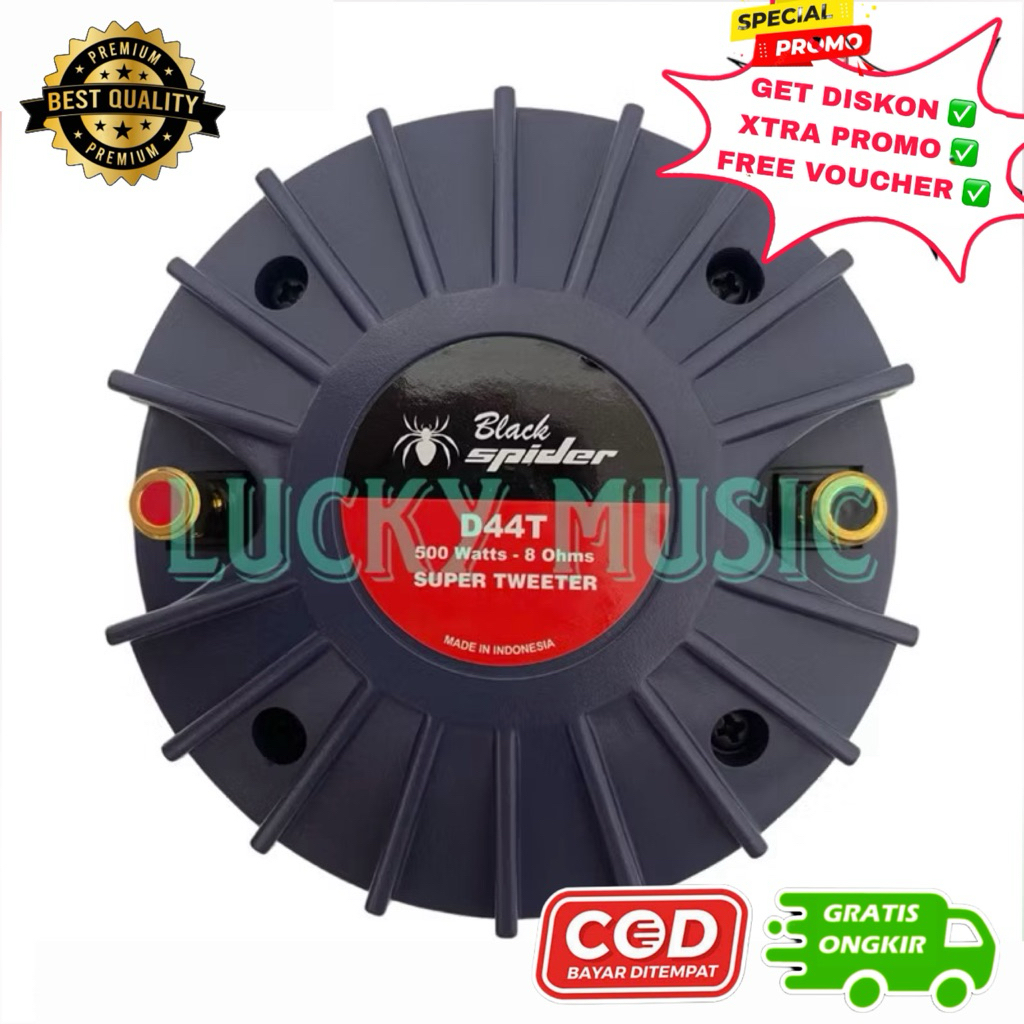 Jual Tweeter Driver Black Spider BS D44T Original 500Watts 8 Oham ...