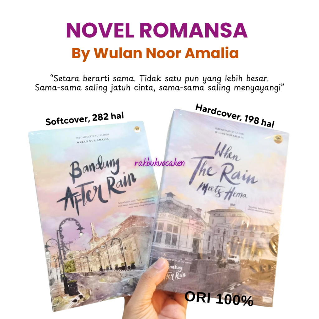 Jual Buku Novel Romansa Best Seller : Bandung After Rain / When the ...