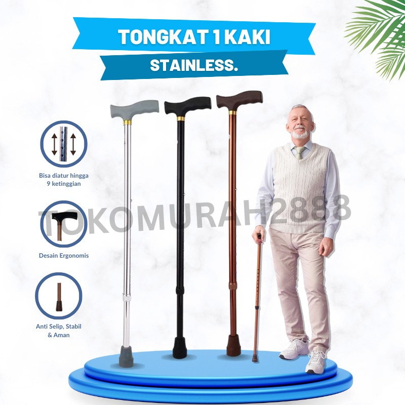 Jual TONGKAT JALAN LANSIA KUAT 1 KAKI DAN TONGKAT LIPAT/TONGKAT ALAT ...