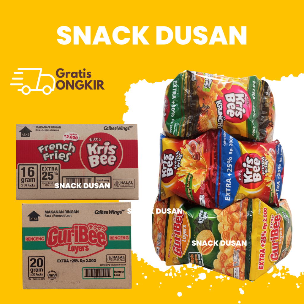 Jual [DUS] GURIBEE KRISBEE FRENCH FRIES KRISBEE CRUNCHY CALBE WINGS ...