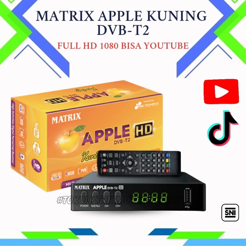 Jual SET TOP BOX MATRIX APPLE KUNING YOUTUBE KIDS NETFLIX DISNEY HOT ...
