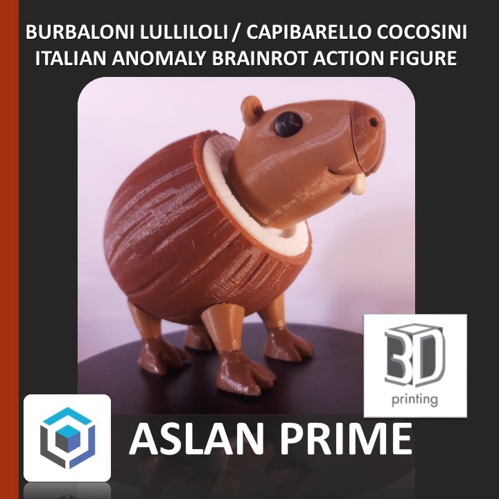 Jual BURBALONI LULLILOLI CAPIBARELLO COCOSINI ACTION FIGURE 3D Print ...