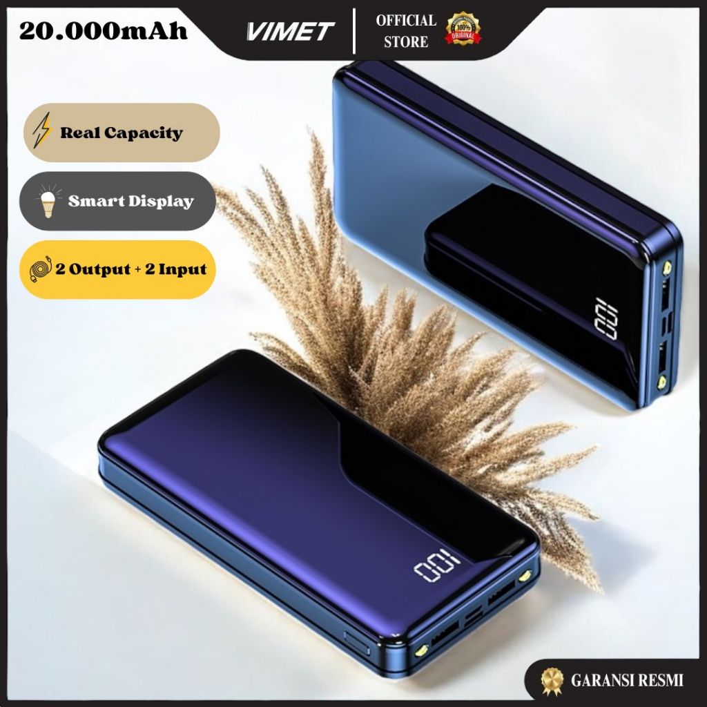 Jual VIMET V24 Powerbank Original Vimet 20000 mAh - Kapasitas Besar dan ...