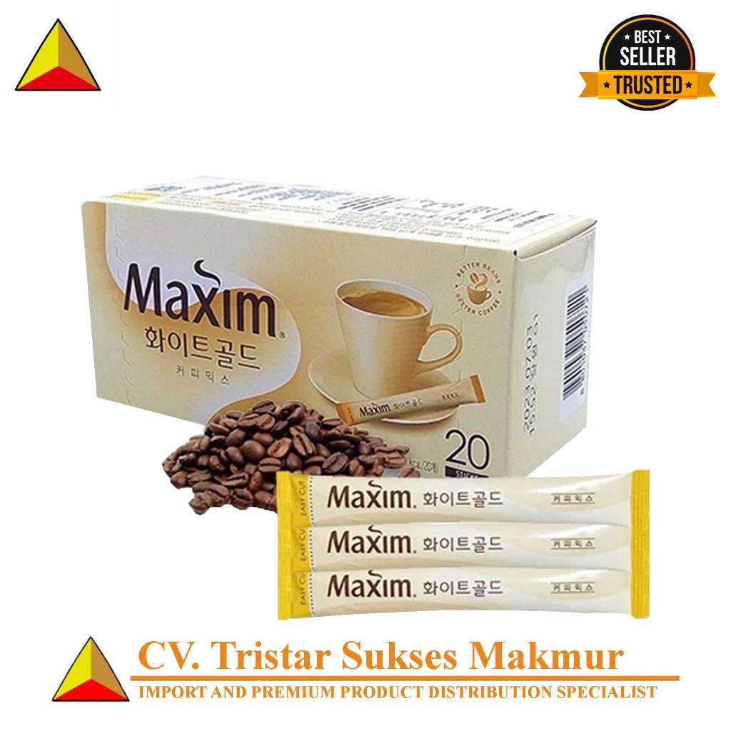 Jual Maxim White Gold Coffee Mix / Kopi Moka Korea 20 Sachet | Shopee ...