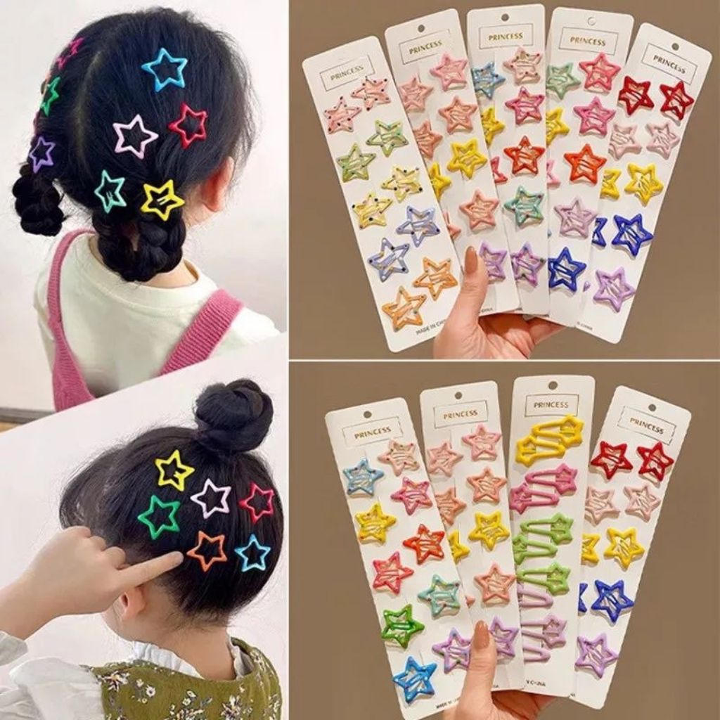 Jual JEPIT RAMBUT HAIR CLIPS BINTANG/JEPITAN PIN RAMBUT | Shopee Indonesia