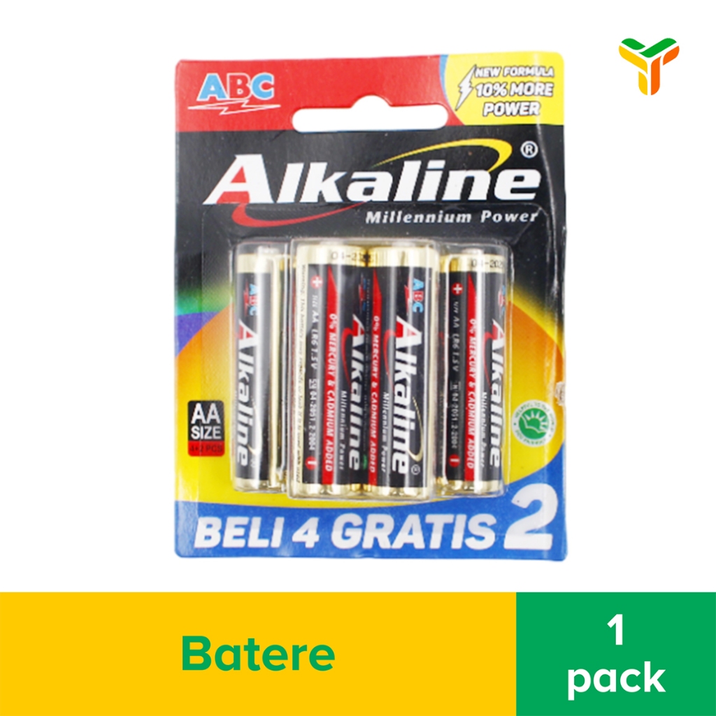 Jual Abc Alk Alkaline Millennium Power Lr 6AA 4S | Shopee Indonesia