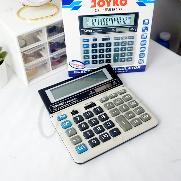Jual Joyko Kalkulator Calculator 12 Digit CC-868CH Check & Correct ...