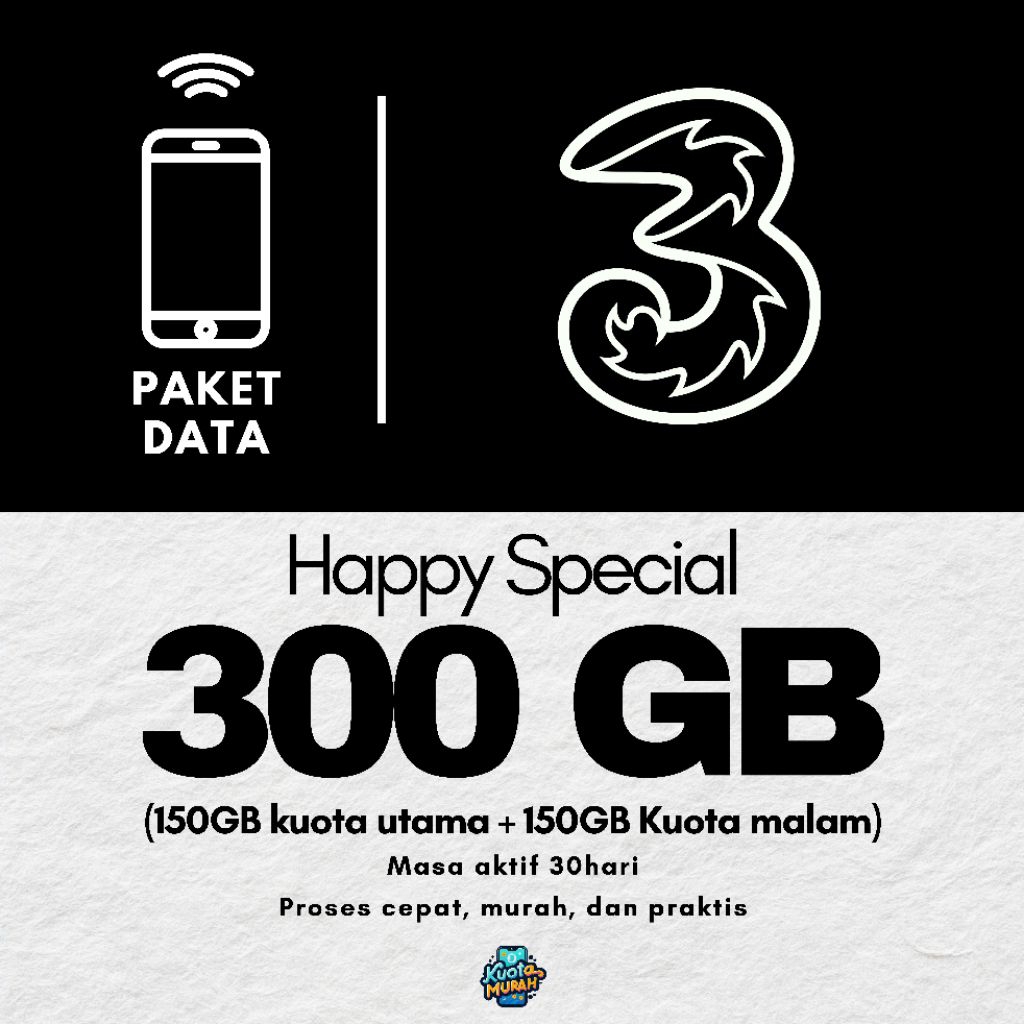 Jual PAKET DATA TRI 30 hari PAKET DATA MURAH | Shopee Indonesia