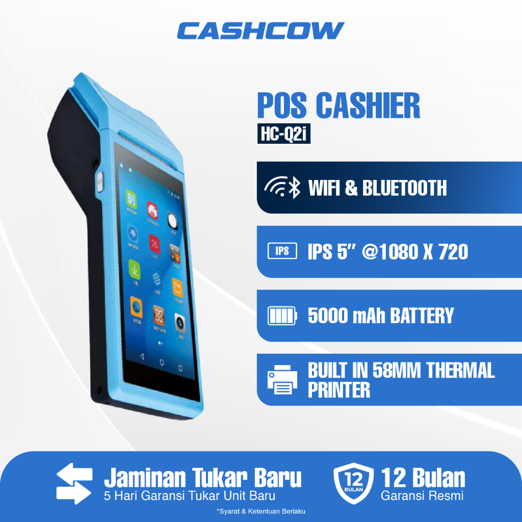 Jual Mobile POS Android Mesin Kasir Portable Thermal 58mm Touch Screen ...