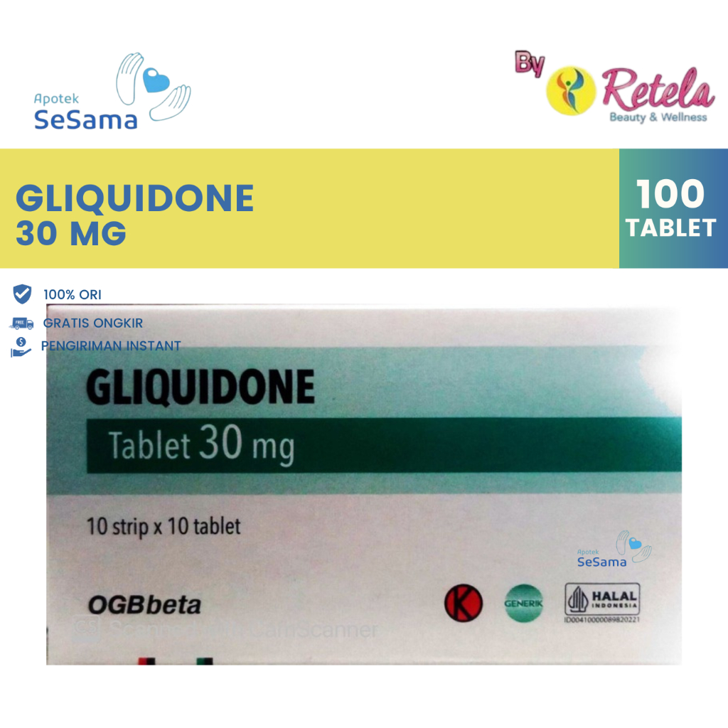 Jual Gliquidone 30 Mg 1 Box 100 Tablet | Shopee Indonesia