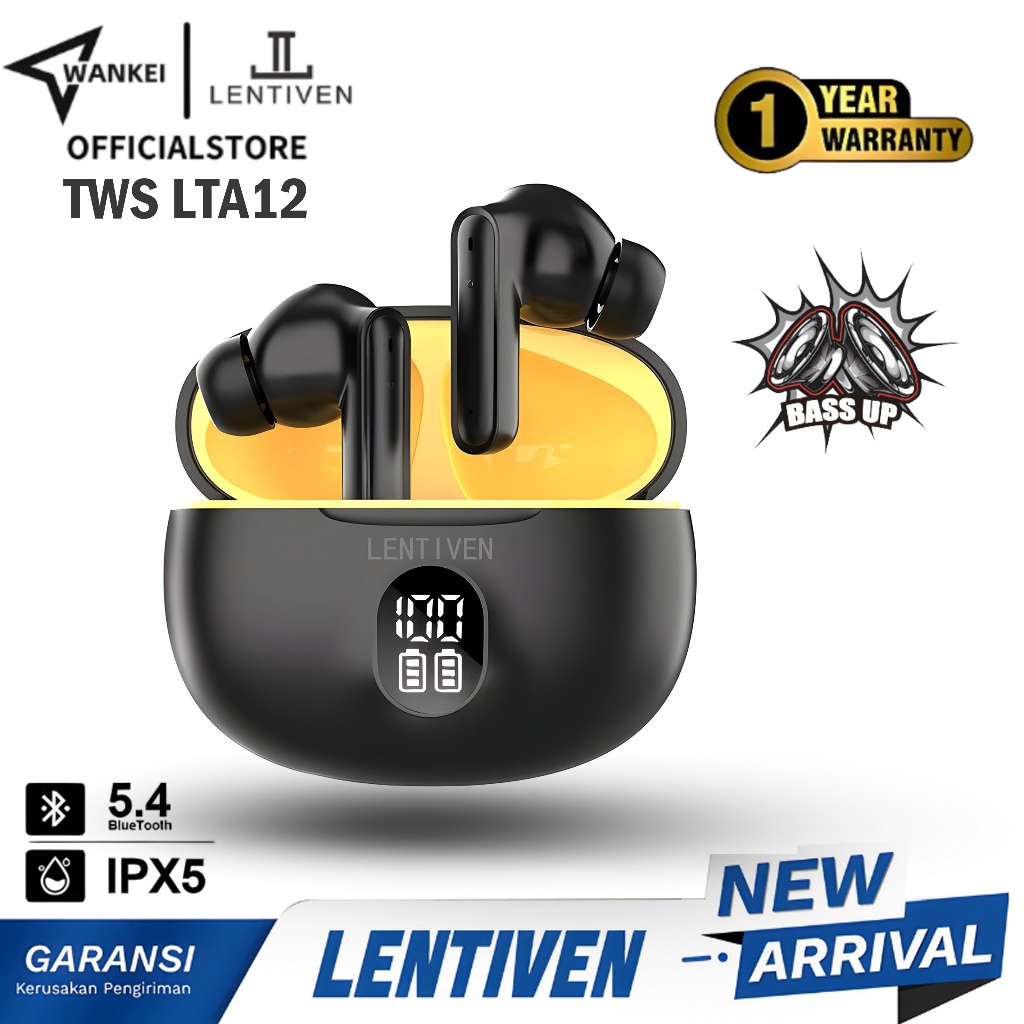 Jual WANKEI LENTIVEN Earbuds TWS Wireless EARPHONE BLUETOOTH Headset ...