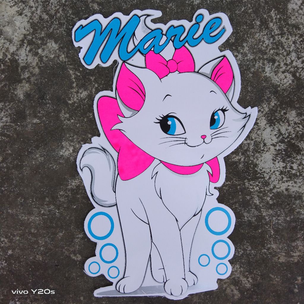 Jual Stiker jumbo stiker dashboard Marie cat motor mobil bahan grftac | Shopee Indonesia