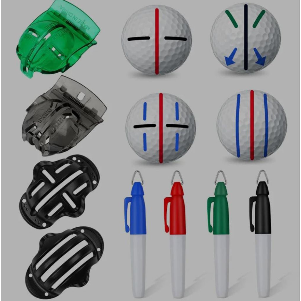 Jual Golf ball line marker golf + pen (golf ball Alignment system ...