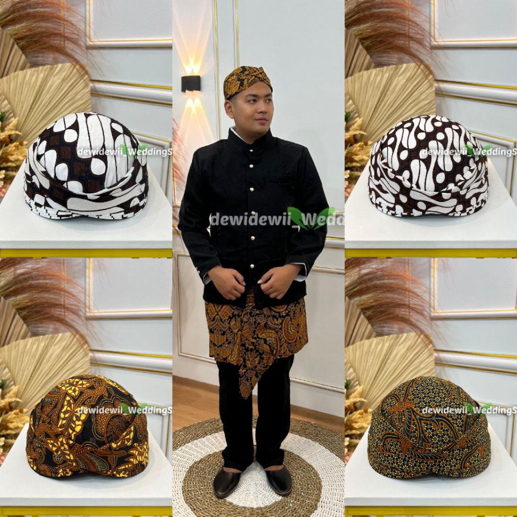 Jual Blangkon Sunda Motif Batik / Setelan Untuk Jarik | Motif Lengkap ...