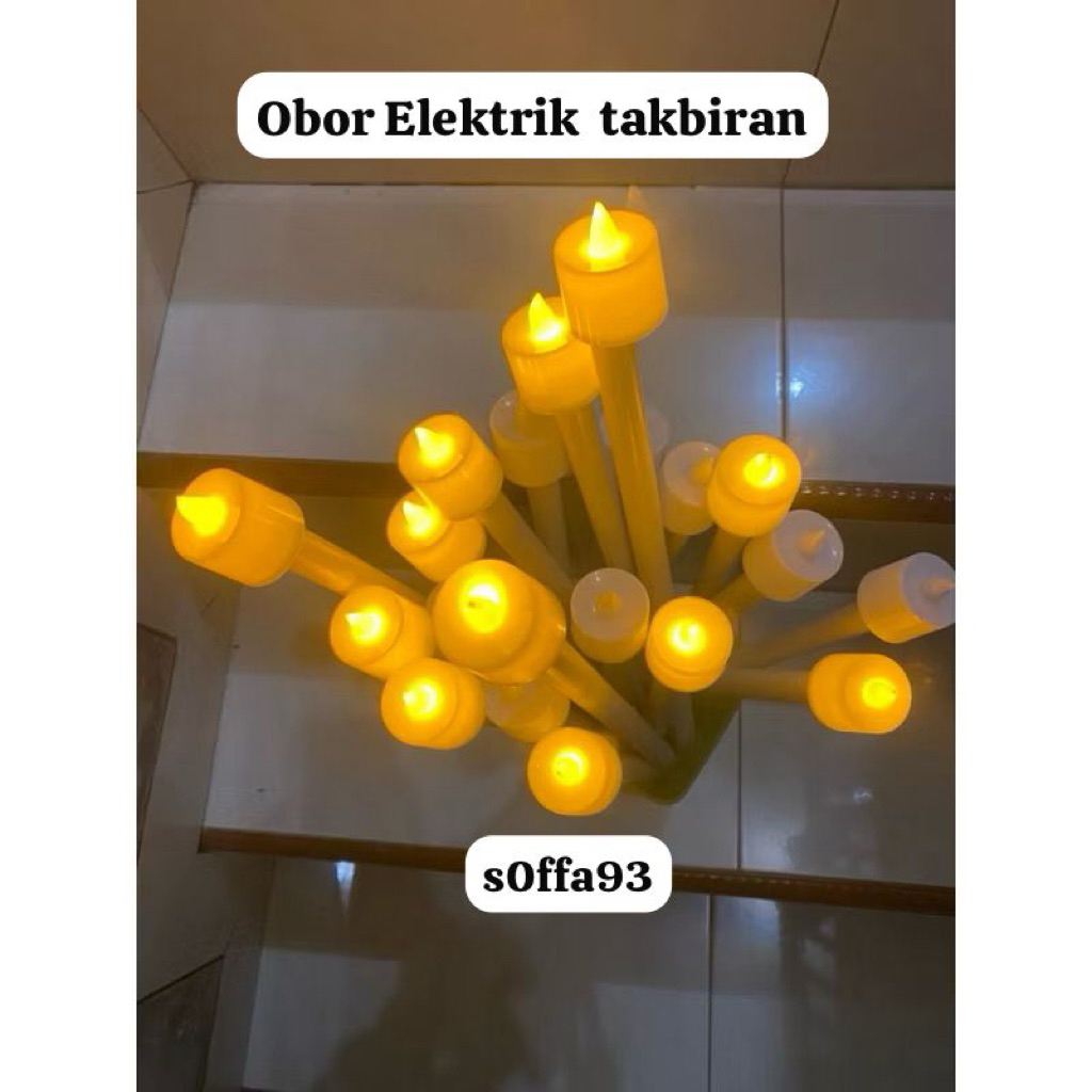 Jual Obor LED Gagang Putih/mainan anak/lampu anak/murah/obor elektrik ...