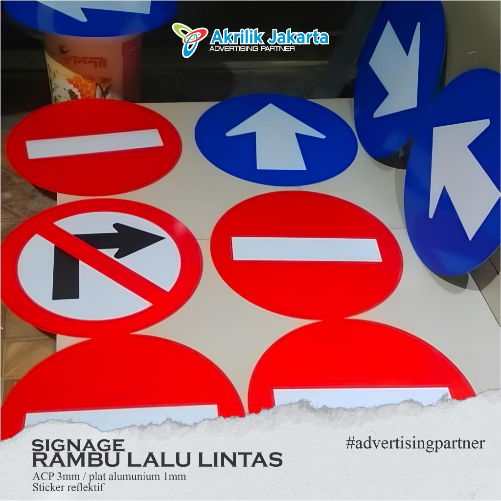 Jual Signage Plat ACP Rambu-rambu bulat 60 cm | Rambu-rambu Lalu Lintas ...
